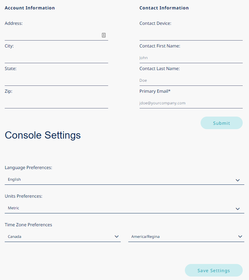 TRUCE Portal - Admin - Account